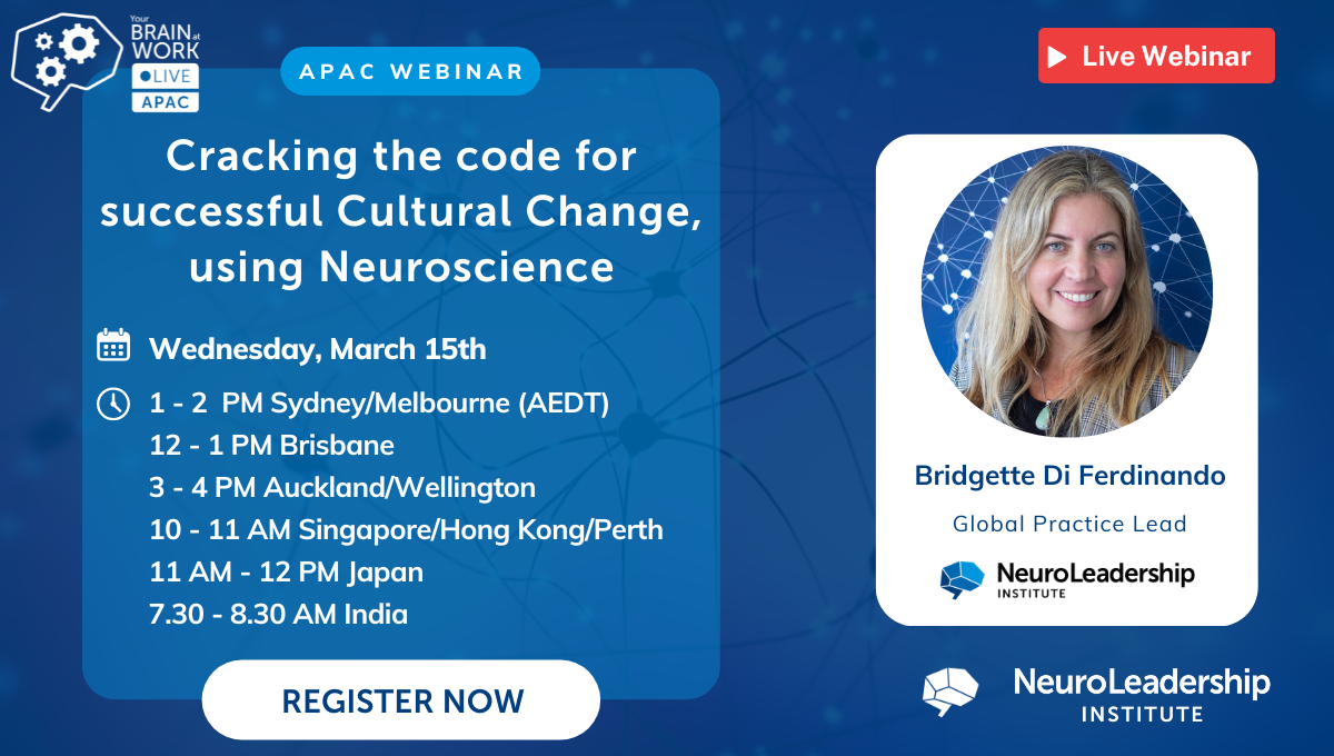 Your Brain at Work APAC - Cracking the Code of Successful Culture ...
