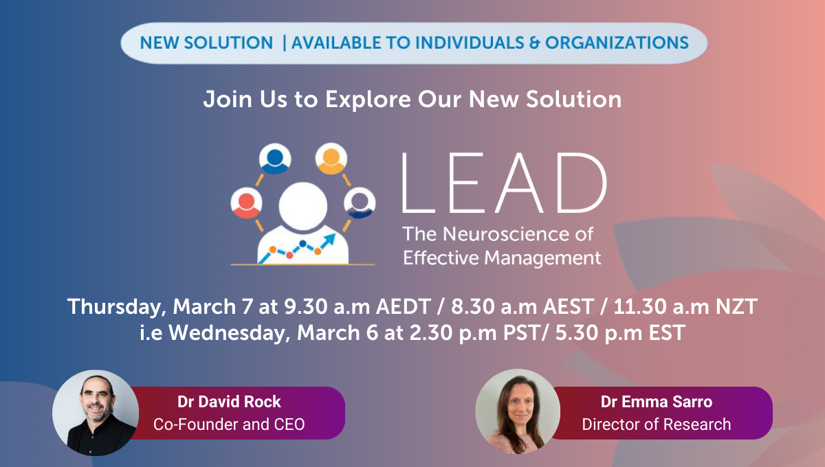 NeuroLeadership Institute | Solution Demo